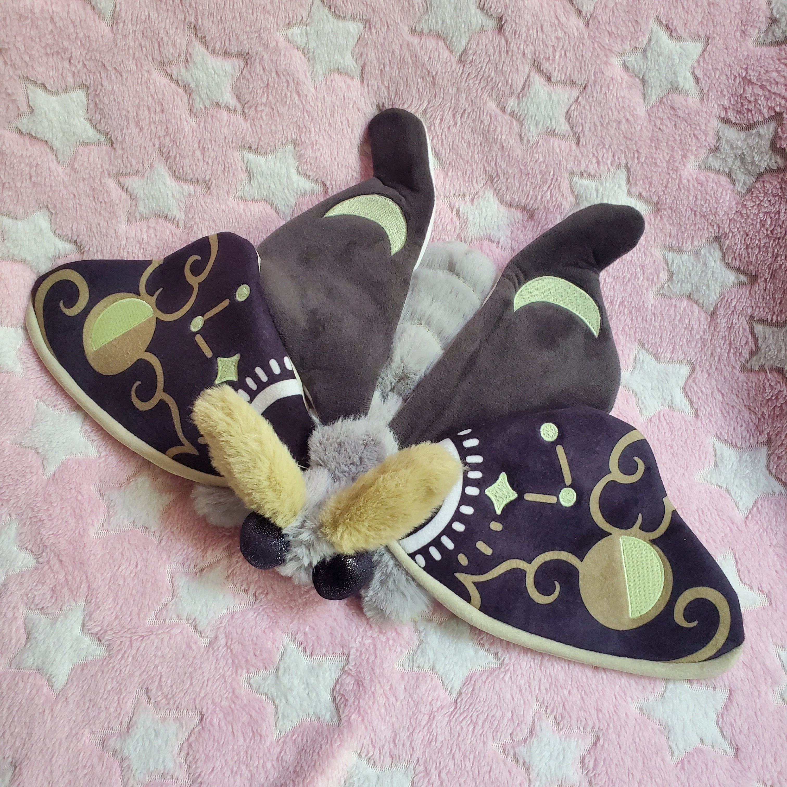 Lunar Moth Plush (19 inches) - Black & Gold | Alstro Arts Store