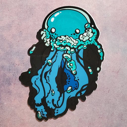 Bubble Jellyfish Sticker: Untamed Waters | Alstro Arts Store